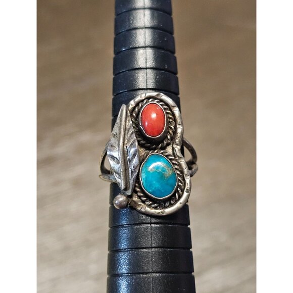 Sterling | Jewelry | Vintage Sterling Silver Ring With Blue Turquoise ...